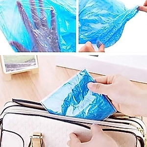 IwIeIaIrI Disposable Shoe Covers 60 Pack (30 Pairs) Blue Rain Shoes and Boots Cover Plastic Long Shoe Cover Clear Waterproof Anti-Slip Overshoe for Women Men Water Boots Cover Rainy Day Use Cover