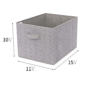 GRANNY SAYS Bundle of 3-Pack Trapezoid Storage Bins for Organizing & 3-Pack Rectangle Lidless Storage Bins