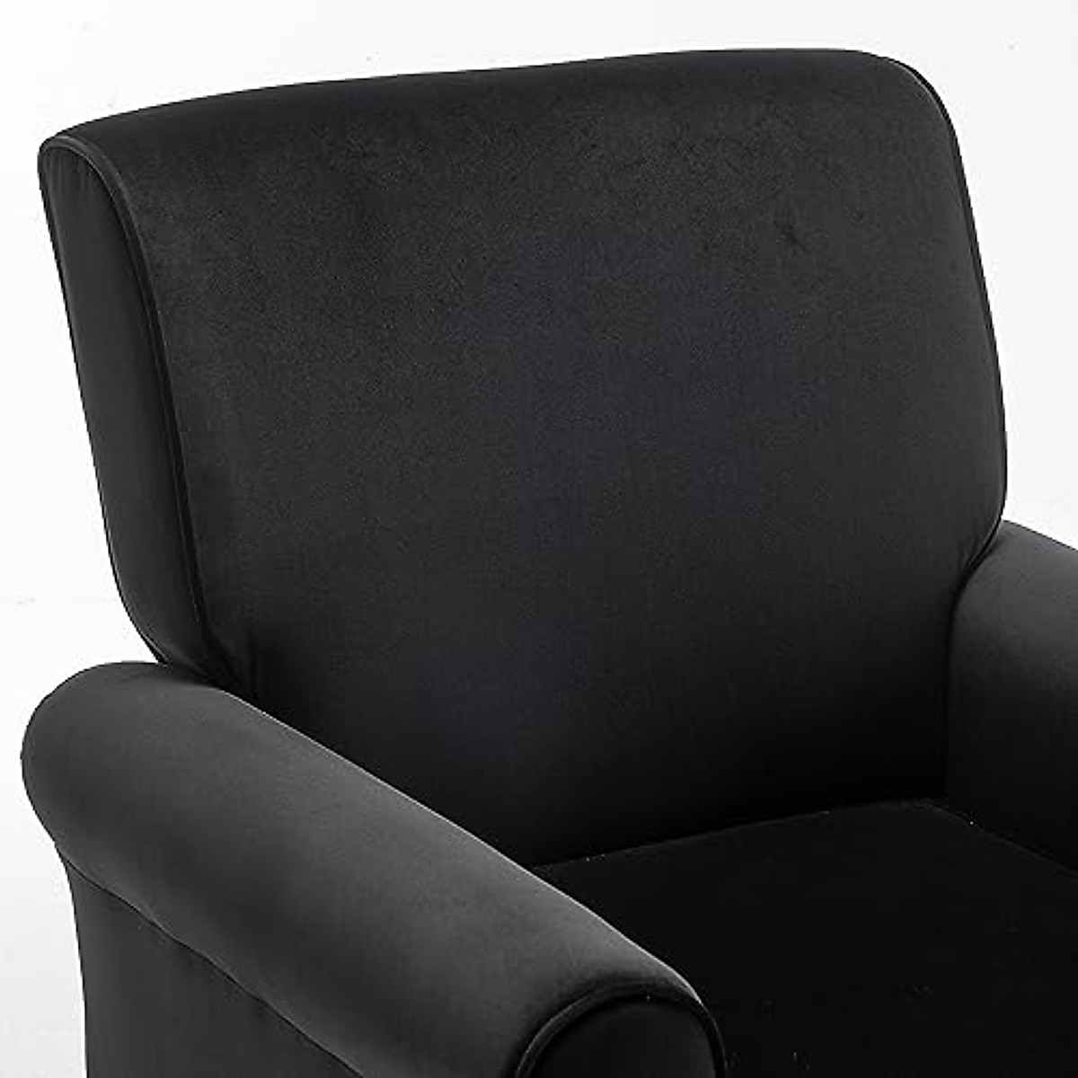 US Pride Furniture Traditional Arm Chairs for Living Room, Bedroom, and Office, Accent Armchair Featuring Birch Wood Frame and Elegant Curved Armrests, Black