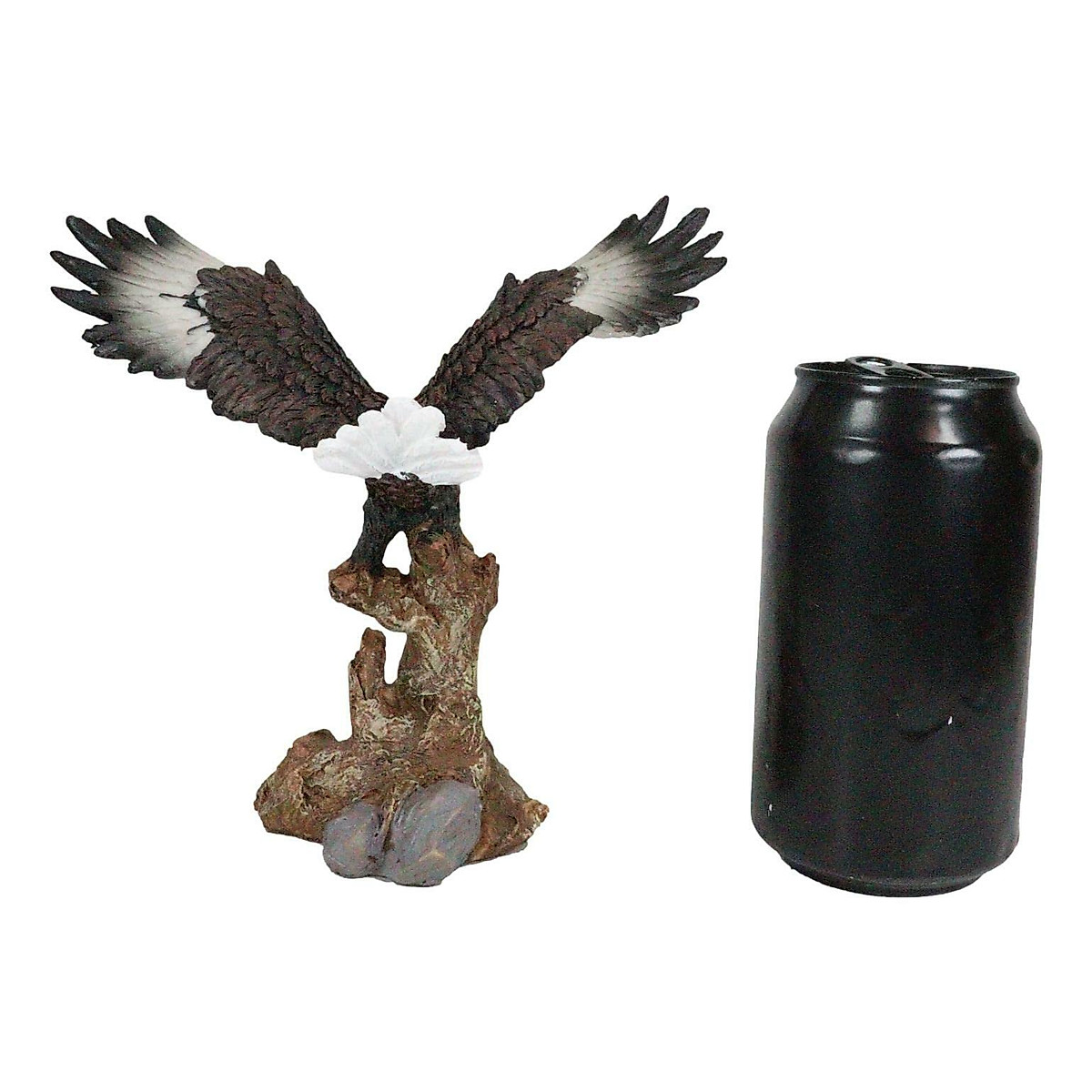 Ebros 7" Tall Bald Eagle Descending On Tree Branch Decorative Figurine As Patriotic Home And Office Decor Perching Eagles Wings Of Glory American Emblem Freedom Statues And Figurines