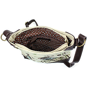 Chala Handbags Safari Bird Canvas Crossbody Bag Purse