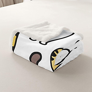 Manfei Lovely Cat Throw Blanket Cute Kitten Butt of Cat Doodle Bed Throws for Kids Boys Animal Theme Flannel Fleece Blanket for Couch Sofa Cozy Luxury Bed Blanket, Throw Size (50 x 60 Inches)