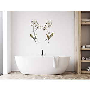 T.I. Design Dandelion Floral Contemporary Metal Wall Decor Set