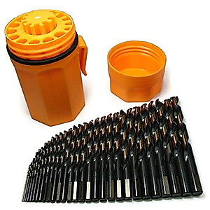 Norseman Super Premium Magnum 29 Piece Drill Bit Set - Orange Ultradex - 46962-135 Degree Split Point - Round Shank With Three Flats