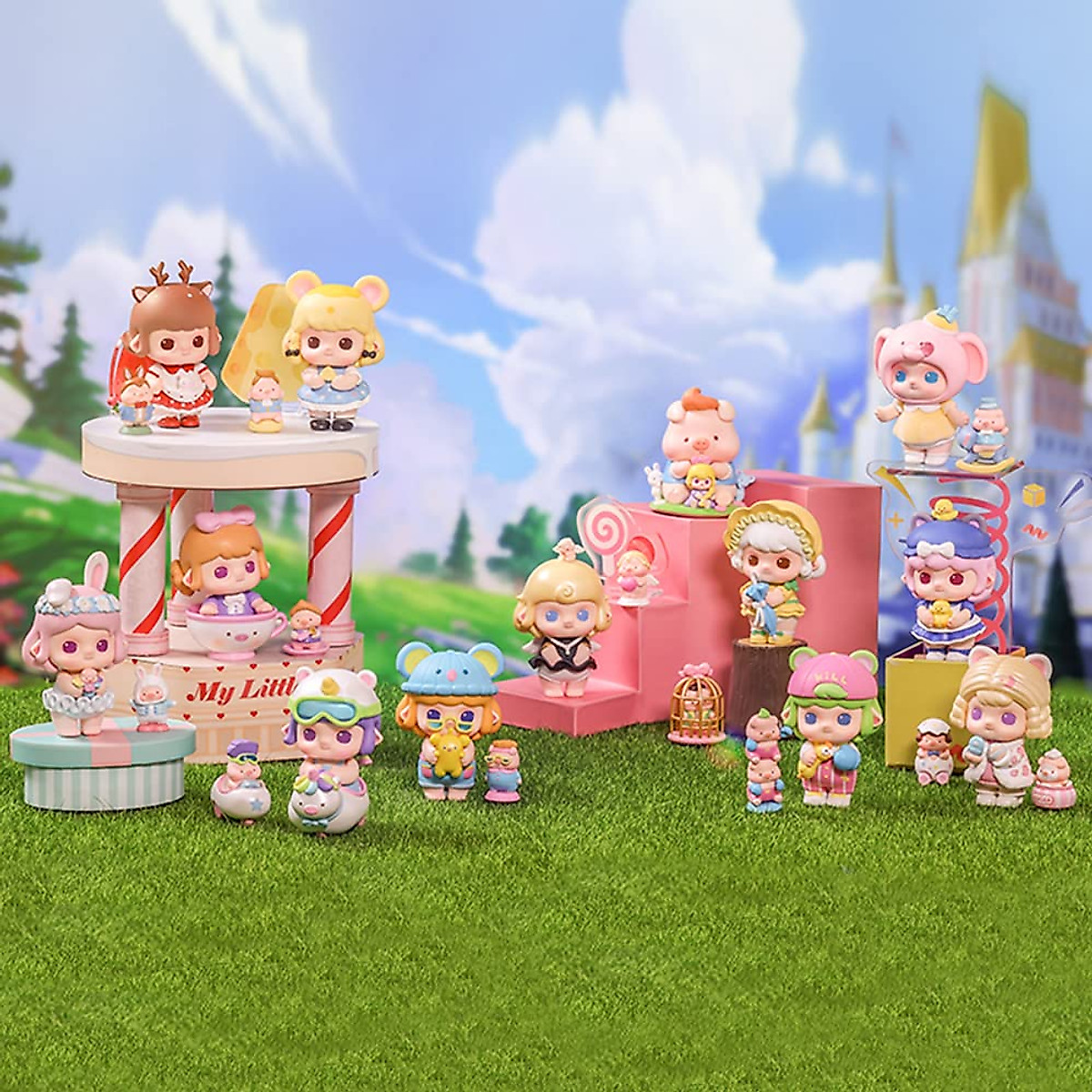 POP MART Minico My Little Princess Series 12PC Exclusive Action Figure Box Toy Bulk Box Popular Collectible Art Toy Cute Figure Creative Gift, for Christmas Birthday Party Holiday