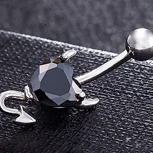 Devil Heart Belly Button Rings Navel Rings Steel Bar Stud Belly Navel Piercing Jewelry