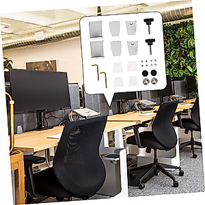 2pcs Bezel retaining Clip Office Desk Partition Support Screen Clip Holder Tables Adjustable Office Desk Tabletop Partition Clamp Protective Screen Aluminum Alloy No Punching