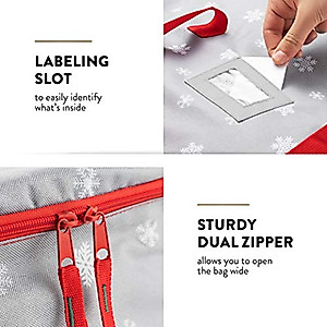 Premium Christmas Tree Storage Bag, Fits Up to 9ft Tall Artificial Disassembled Trees, Holiday Xmas Bag Made of Tear Proof 600D Oxford, With Seasonable Snowy-Lane Design, Durable Handles & Dual Zipper