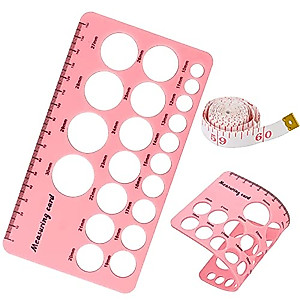 Silicone Nipple Ruler, Nipple Ruler for Flange Sizing Measurement Tool,Soft Flange Size Measure for Nipples, Breast Flange Measuring Tool Breast Pump Sizing Tool - New Mothers Musthaves（Pink）