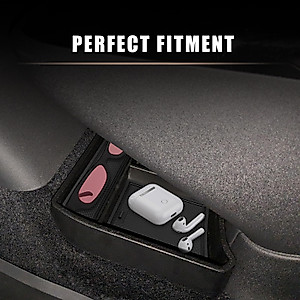 Muslogy for VW 2023 ID4 Lower Console Organizer Upgraded Storage Box Insert Tray Interior Accessories Compatible with Volkswagen ID.4 ID 4 2023 2024 ONLY