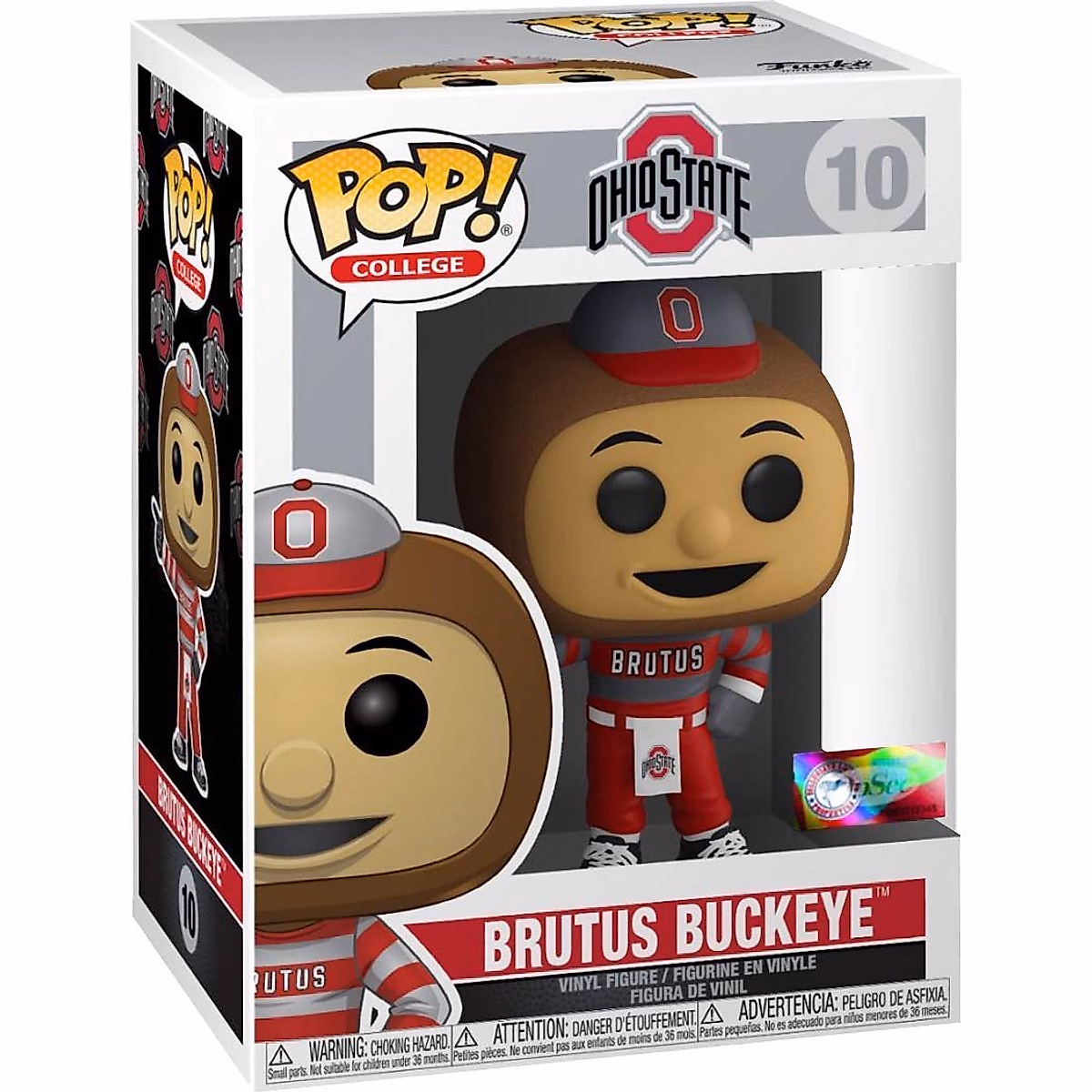 Funko Pop! College Mascots: Ohio State - Brutus Buckeye Vinyl Figure (Bundled with Compatible Pop Box Protector Case), Multicolored, 3.75 inches