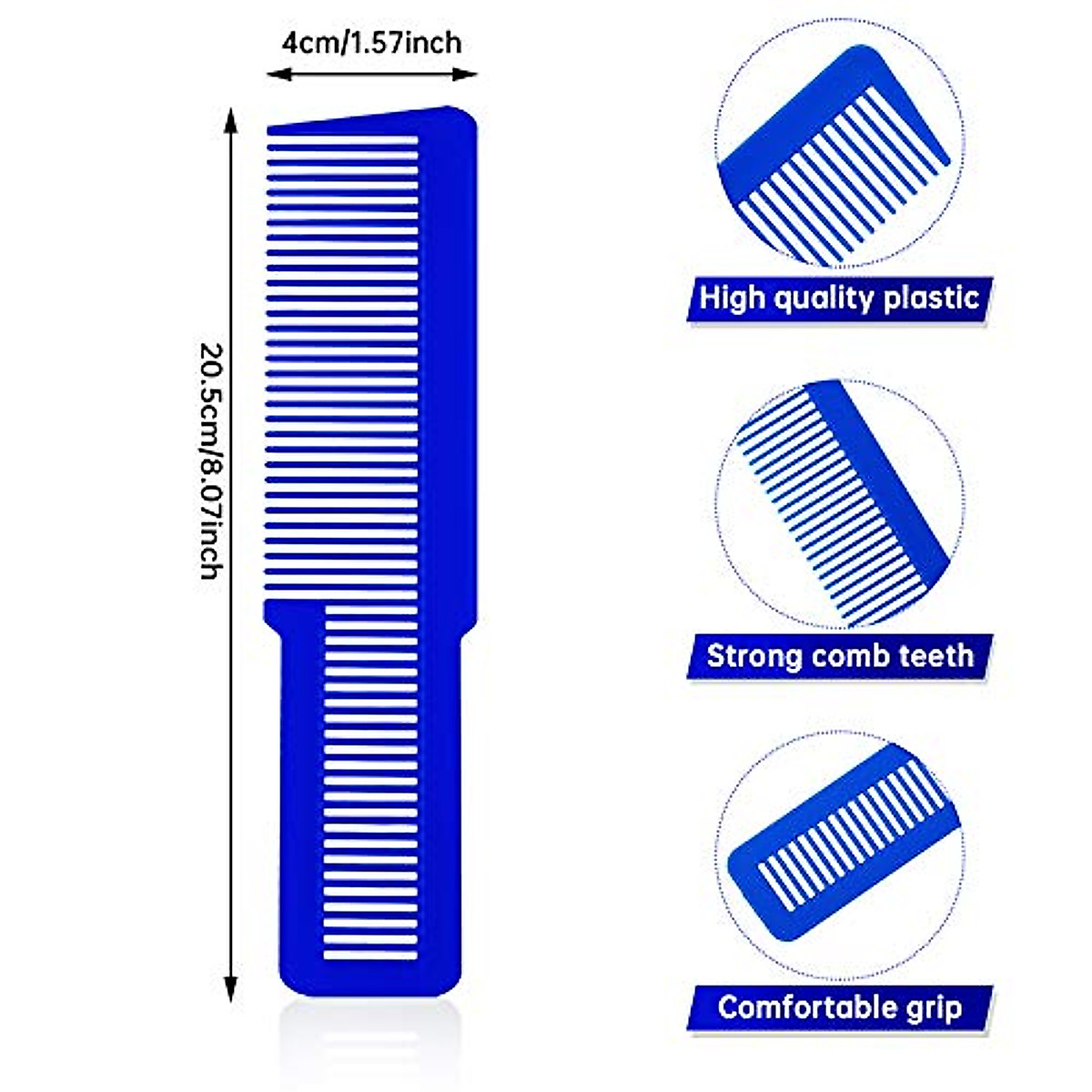 10 Pieces Hair Cutting Comb Fine Tooth Styling Comb Barber Styling Hair Comb Clipper Cutting Comb for Home Salon Barber (Eye-catching Colors)