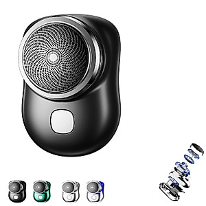 2023 New Pocket Portable Electric Shave,Mini Shaver Portable Electric Shaver, Rechargeable USB Electric Shaver Wet & Dry Machine Shaving for Men (Black)