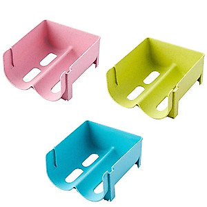 YARNOW 3pcs Refrigerator Can Holder Stackable Fridge Beverage Bottle Dispenser Soda Cola Juice Bottle Storage Bin Freezer Drinks Can Organizr for Beer Wine Bottle