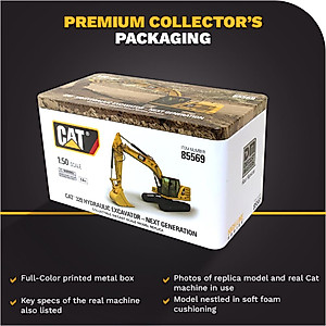 Diecast Masters 1:50 Caterpillar 320 Hydraulic Excavator | High Line Series Cat Trucks & Construction Equipment | 1:50 Scale Model Diecast Collectible | Diecast Masters Model 85569