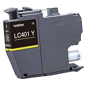 Brother Genuine LC401Y Standard-Yield Yellow Ink Cartridge