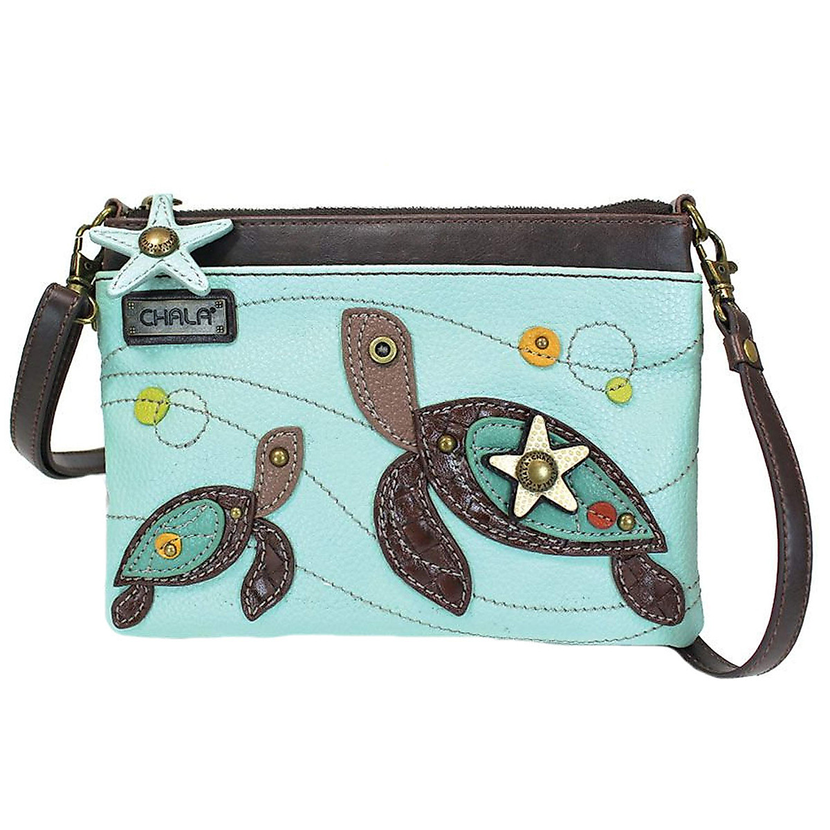 Chala Sea Turtles Mini Crossbody Handbag - Turtle Lovers Gift