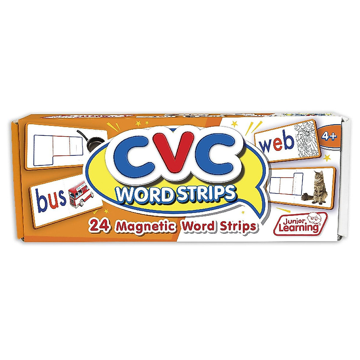 Junior Learning CVC Word Strips Set of 24