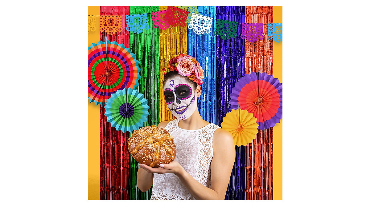 Vibrant Fiesta Decorations - Tinsel Streamers for Parties