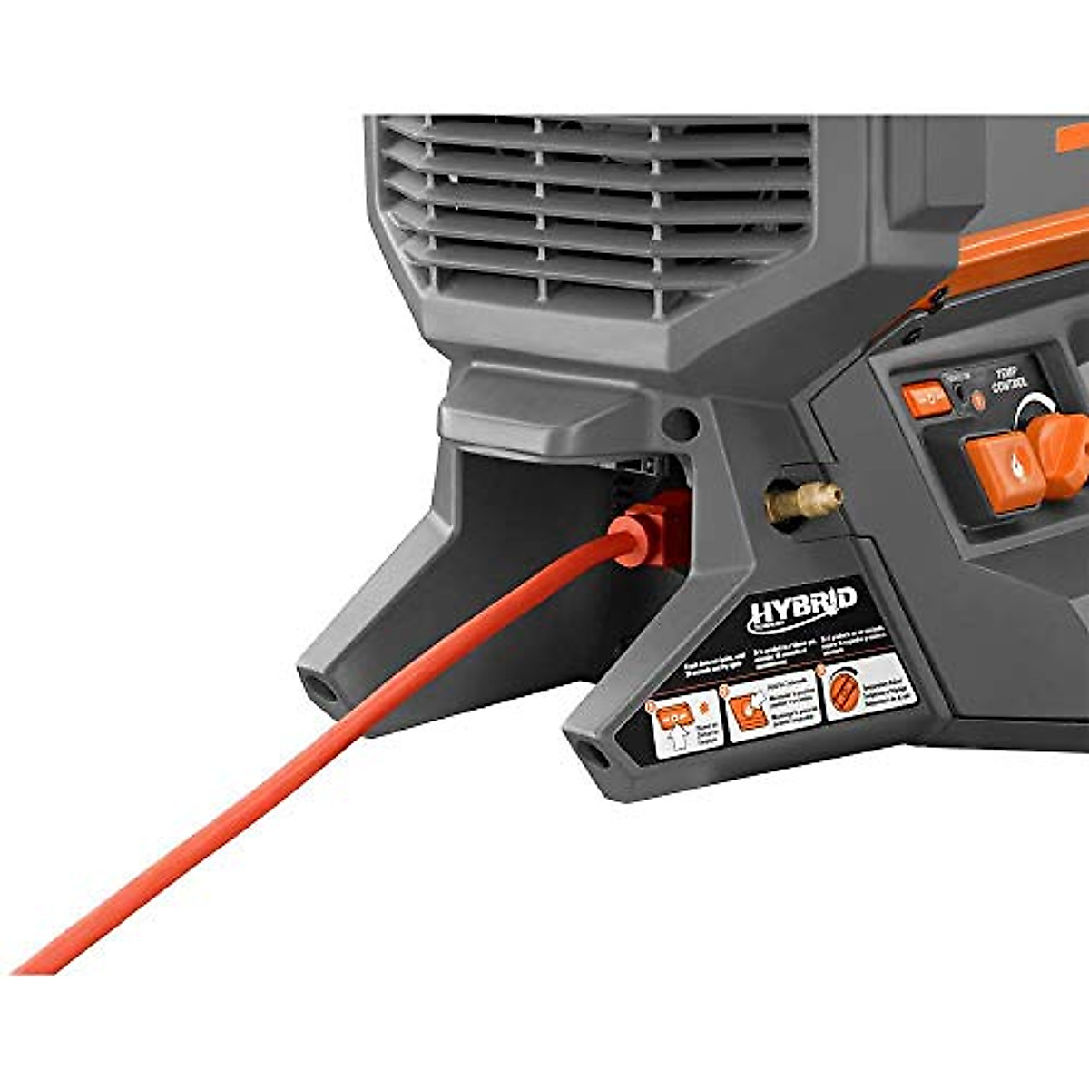 Ridgid 18-Volt 60K BTU Hybrid Forced Air Propane Portable Heater with 18-Volt Lithium-Ion 2.0Ah Battery and Charger Kit