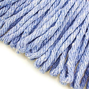 Mop Head Replacement Commercial Heavy Duty String Blue Wet Mop Heads for 3 Typs Commercial Mop Handle(1,Large)