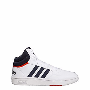 adidas Adult Hoops 3.0 Mid White/Legend Ink/Vivid Red 11