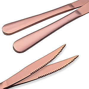 Berglander Rose Gold Plated Stainless Steel Steak Knives, Copper Color Steak Knife Heavy-Duty Steak Knife for Chefs, Great For BBQ Weddings - Dinners - Parties All Homes & Kitchens Pack of 6
