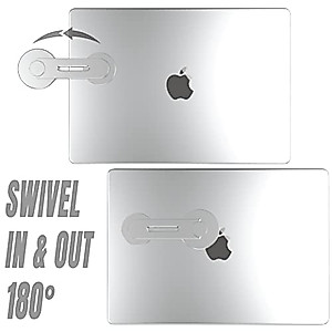 ICONIT Continuity Flip iPhone Laptop Mount - Slim Magnetic Phone Holder Swivels 180° for Laptops and Monitors - Adjustable Magnetic Arm - Compatible with iPhone 14/13/12 Plus Pro Max Mini (Silver)