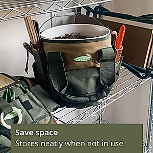 Garden Tool Bag – Makes Gardening Easy – Carry All Your Garden Tools and Supplies – Perfect Garden Tote and Bucket Organizer for Passionate Gardeners