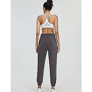 BMJL Women's Joggers Pants High Waisted Workout Hiking Lounge Pants with Pockets for Running Yoga 2023(M,Grey)