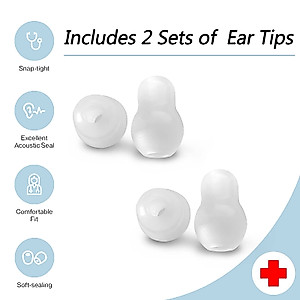 Silicone Ear Tips Replacement for MDF &Littmann Stethoscopes - Universal Soft Fit Littman Earpieces Snap Tight Soft Sealing Ear Pieces,Cardiology IV Parts & Littmann Stethoscope Parts