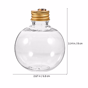 Baluue Christmas Drink Balls 10pcs Clear Christmas Booze Balls 150ml Tree Fillable Ornaments Water Bottle Bulbs Shape Plastic Pendant for Home Decoration Party Decoration Golden