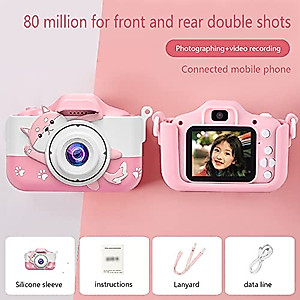 HD Camera for Children's Photography and Video Recording, Front and Rear Dual 4000W Pixe-l HD Camera, Children's Camera Mini Children's Gift Camera