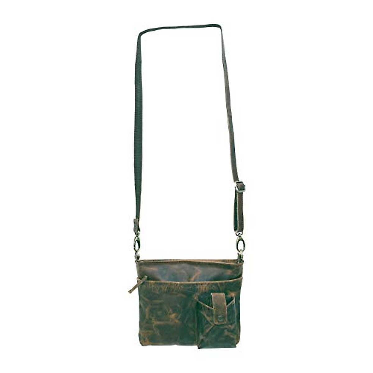 Leather Crossbody Purse for Women- Small Crossover Cross Body Bag Long Over the Shoulder Sling Womens Purses and Handbags