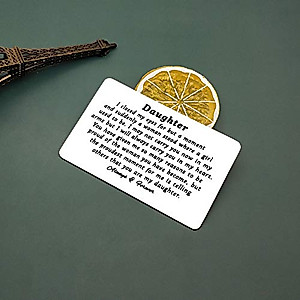 Jielahua Engraved Wallet Card for Daughter's Graduation, Birthday, Christmas - Gift from Mom, Dad, Proud of Daughter