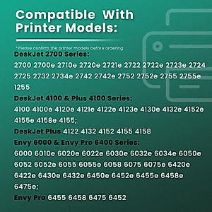 GREENBOX Remanufactured Ink Cartridge Replacement for HP 67 67XL for DeskJet 2732 2755 Envy 6052 6058 6075 DeskJet Plus 4152 4155 4158 Printer (1 Black 1 Tri-Color)