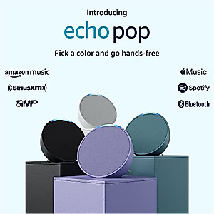 Introducing Echo Pop | Full sound compact smart speaker with Alexa | Lavender Bloom