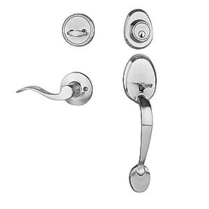 Dynasty Hardware COL-MON-100-US15-RH Colorado Front Door Handleset, Satin Nickel, with Monterey Lever, Right Hand