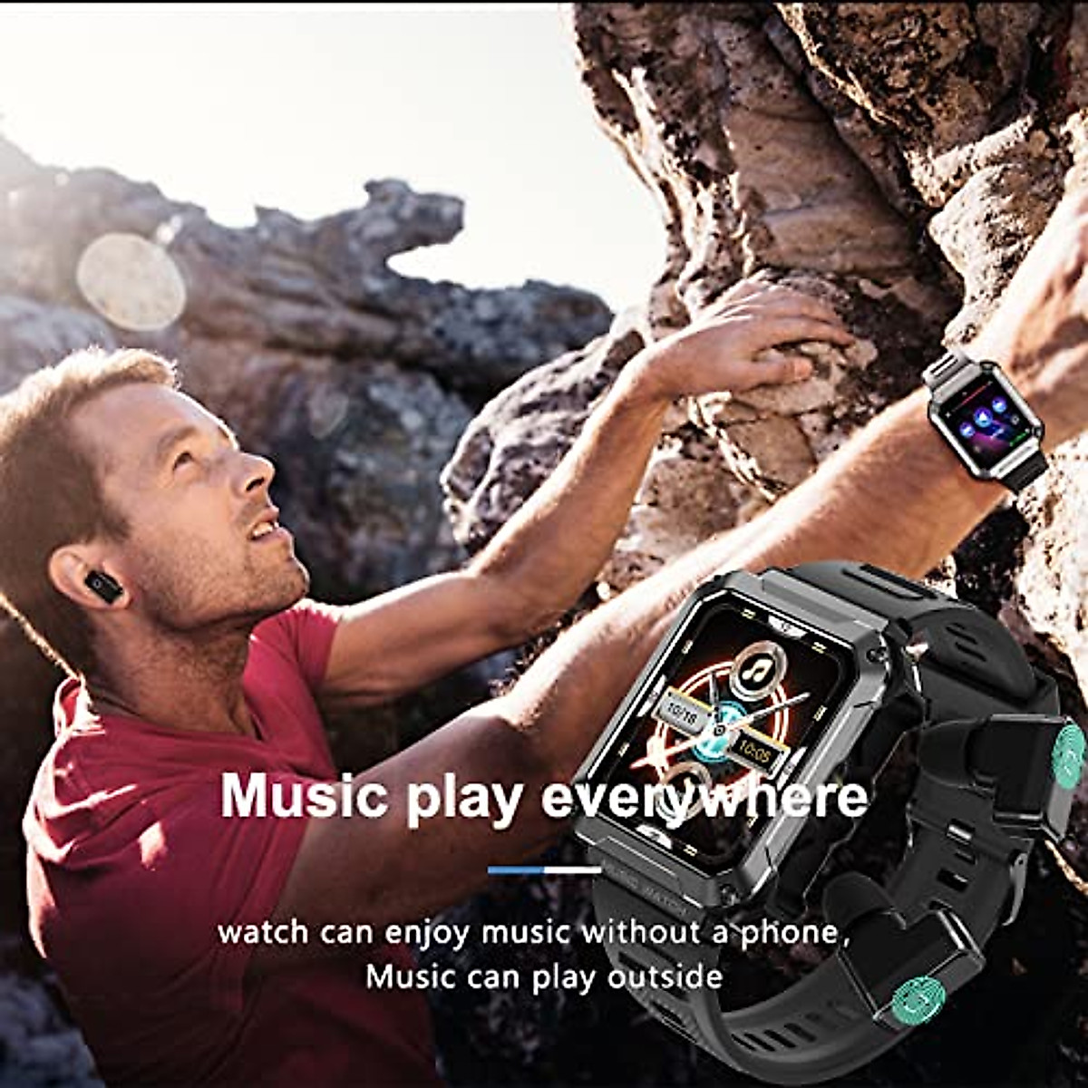 Smart Watch with Earbuds [GPS 45mm] 1.96" Full Touch Retina Display, Military Grade IP67 Waterproof Watch with Answer Calls and Send Messages…