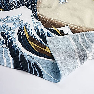 FUROSHIKI Wrapping Cloth Japanese UKIYO-E Design 26.8x26.8 Made In Japan (The Great Wave off Kanagawa)
