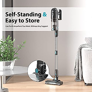 PRETTYCARE Cordless Vacuum Cleaner, 30Kpa Powerful Stick Vacuum with Brushless Motor, 45 Mins Long Runtime, LED Touch Display, Self-Standing Vacuum Cordless for Home Hard Floor Carpet Pet Hair, P1 Pro