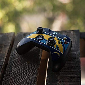 Skinit Decal Gaming Skin Compatible with Xbox One Elite Controller - Officially Licensed NFL Los Angeles Chargers Zone Block Design