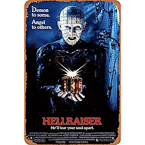 Hellraiser Movie Tin Sign Vintage Home Decor Wall Art Poster Retro Art Wall Decor Metal Sign Poster 8x12 inch
