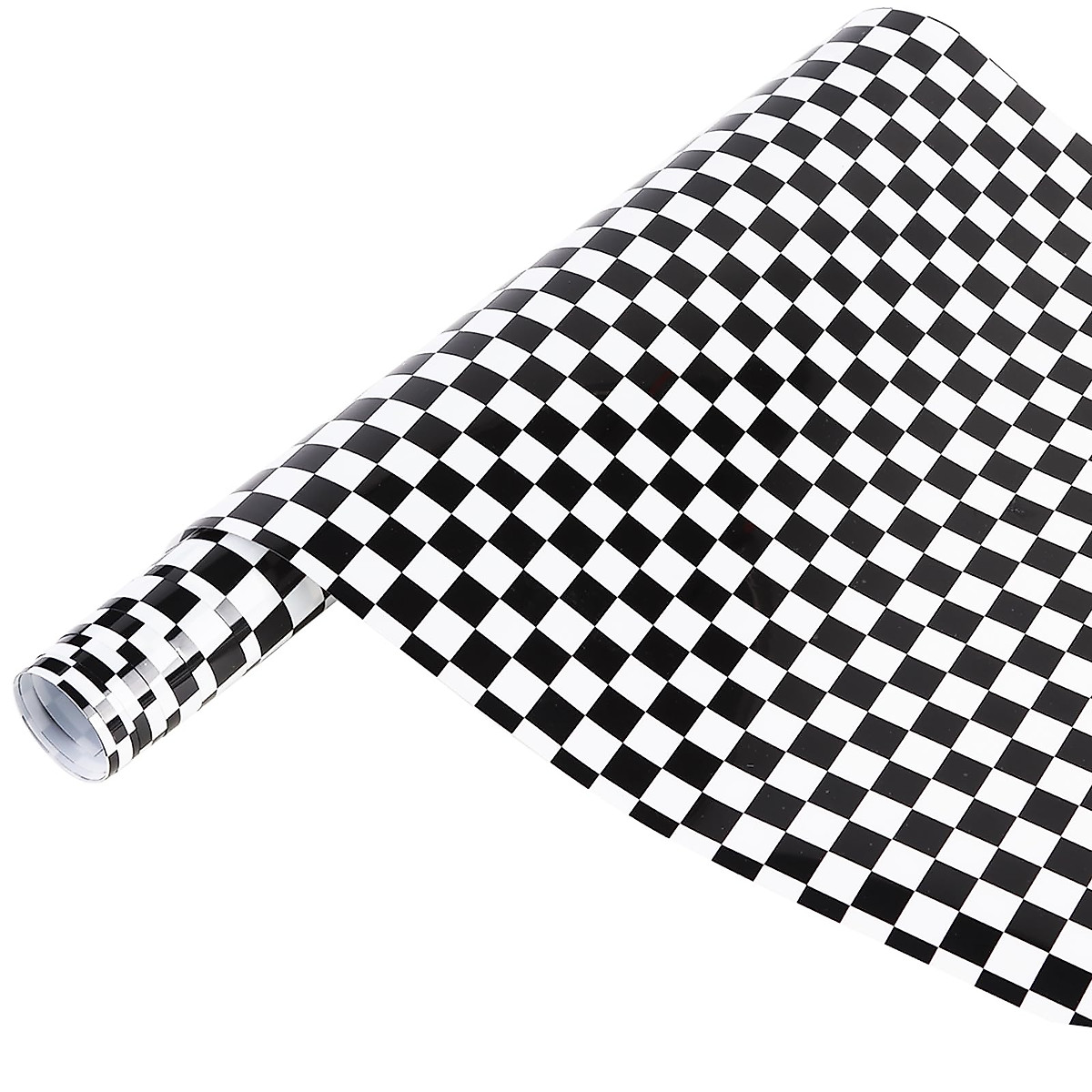 HTVSTD Check Flag HTV Vinyl Roll - 12inches*8ft Checkerboard Heat Transfer Vinyl Racing Flag Patterned HTV Vinyl for Fabric Checker Iron on Vinyl Compatible with Cricut and Sillhoutte