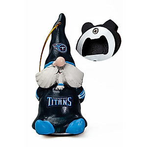 Tennessee Titans NFL Gnome Bottle Opener with Hanging/Cord - Great Gift/Accessory for Any Man Cave, Den, Tailgating Cooler, Bar or even a Christmas Tree - Your Gnomie Hangs Almost Anywhere
