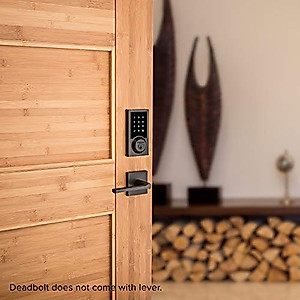 Kwikset 99160-017 SmartCode 916 Contemporary Smart Lock Touchscreen Electronic Deadbolt Front Door Lock with SmartKey Security and Z-Wave Plus in Venetian Bronze