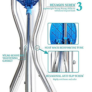 TEmkin Walking Stick with Seat Cane Chair Old Man Cane Stool Crutch with Stool Walking Stick Collapsible Telescopic,NotAdjustableLampHead