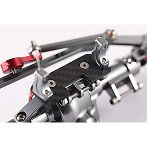 RZXYL 1:10 Rock Crawler Axle, Aluminum Alloy Front and Rear Axle for Axial SCX10 RC Crawler Car (Titanium)