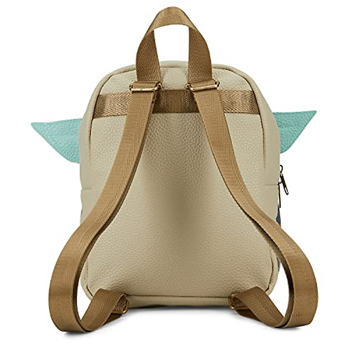 AI ACCESSORY INNOVATIONS Star Wars Mandalorian Grogu “The Child 10” Mini Backpack Purse, Faux Leather PU with 3D Features and Embroidered Appliques