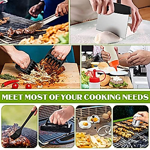 Joyfair 35Pcs Griddle Accessories Kit, Stainless Steel Flattop Grill Tool Set with Melting Domes, Professional Metal Turners for Outdoor BBQ Teppanyaki Camping Cooking, Heavy Duty & Dishwasher Safe